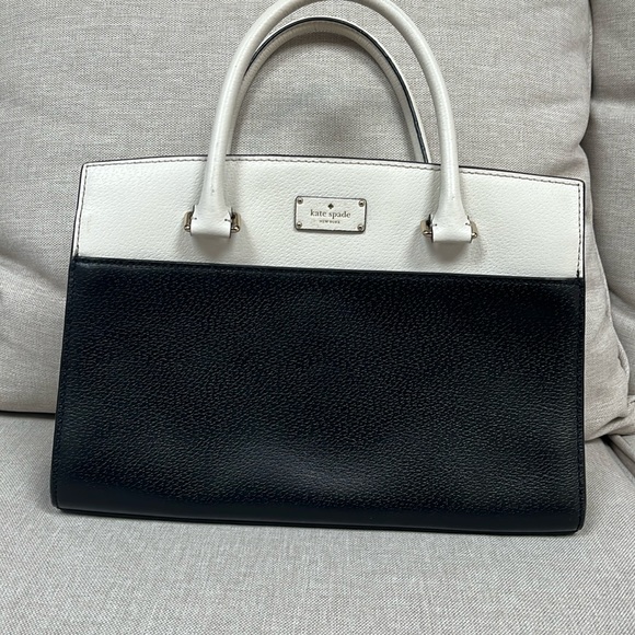 kate spade | Bags | Kate Spade Leather Tote With Matching Wallet Black ...
